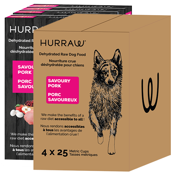 Hurraw Dog Dehydrated Raw Pork 4x 25metric cups (10kg) - Pan Pacific Pet
