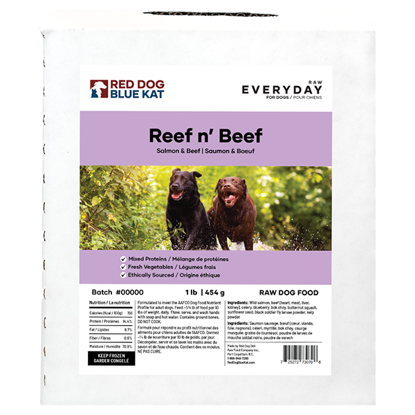 Red Dog Blue Kat Dog Everyday Raw Reef n' Beef Bulk 6/2 lb - Pan ...