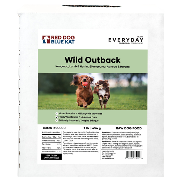 Red Dog Blue Kat Dog Everyday Raw Wild Outback Bulk 6/2 lb - Pan ...